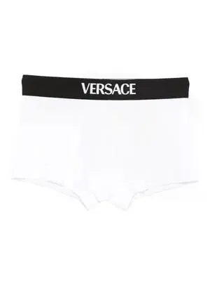 Versace Logo-band Boxer Shorts - White