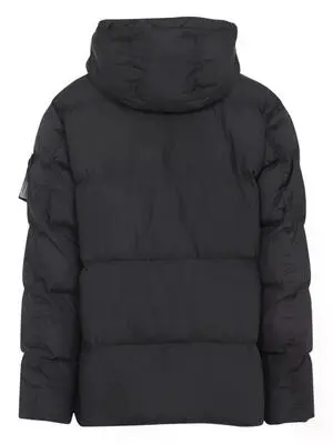 Stone Island Hooded Padded Coat - Black