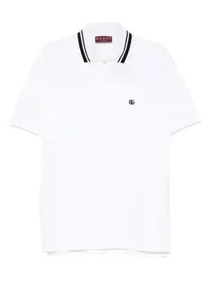 Gucci Tipped Collar Polo Shirt - White