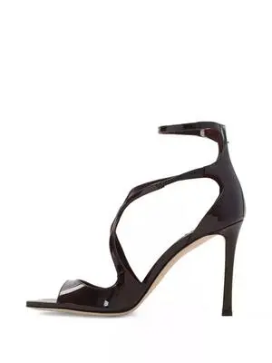 JIMMY CHOO Azia 95 Strappy Stiletto Sandals - Brown