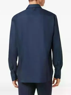 BILLIONAIRE Logo-patch Shirt - Blue