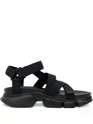 Undercover Cross-strap Platform Sandals - Black