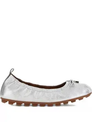 Hogan Metallic Ballerina Shoes