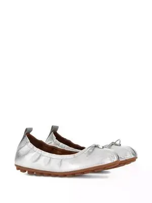 Hogan Metallic Ballerina Shoes