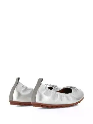 Hogan Metallic Ballerina Shoes