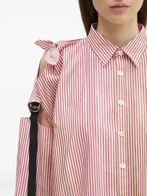 UNDERCOVERISM Striped Cut-out Shirt