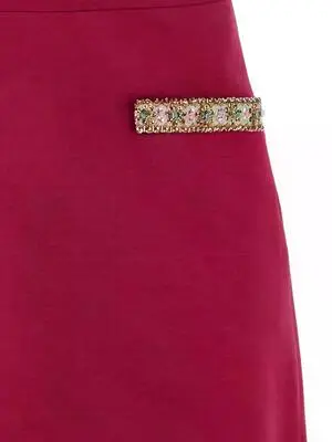 Valentino Garavani Embellished-pocket A-line Skirt - Red