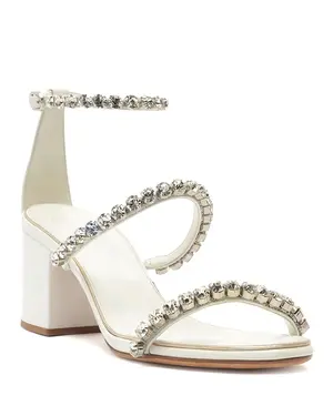 ALEXANDRE BIRMAN Alexa Crystals 60 Bridal Sandals - White