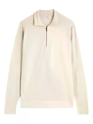 John Smedley Quarter-zip Knit Sweater - Neutrals