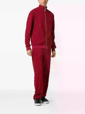 Philipp Plein Monogram-jacquard Track Jacket - Red