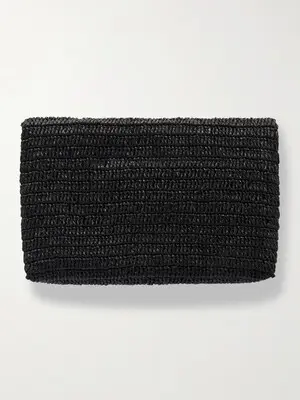 Saint Laurent Cassandre Raffia Clutch