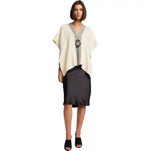 Voz Manta Estrella In Textured Cotton - Ivory/black