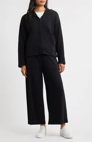 Eileen Fisher Organic Cotton Zip-up Hoodie
