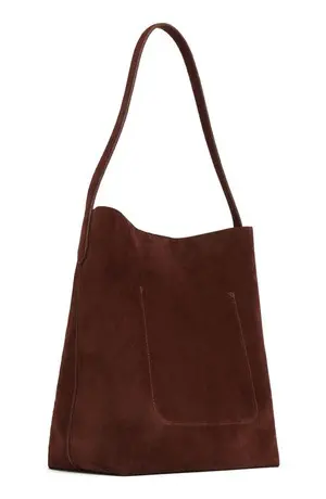 MANSUR GAVRIEL Everyday Cabas Suede Hobo Bag - Chocolate
