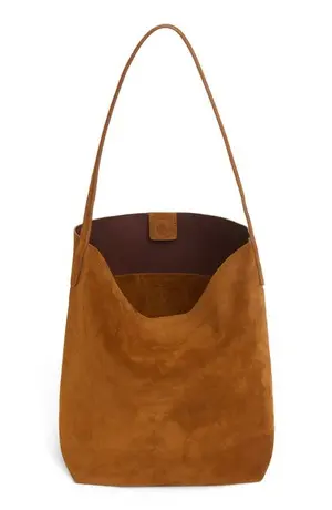 MANSUR GAVRIEL Everyday Cabas Suede Hobo Bag - Saddle