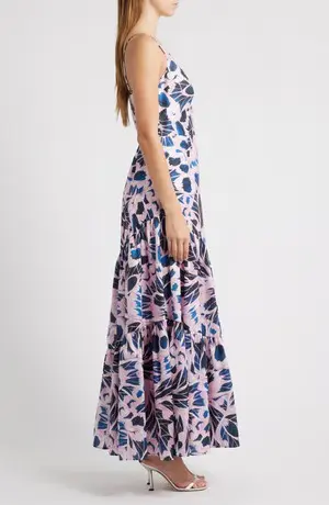 HUTCH Floral Tiered Gown