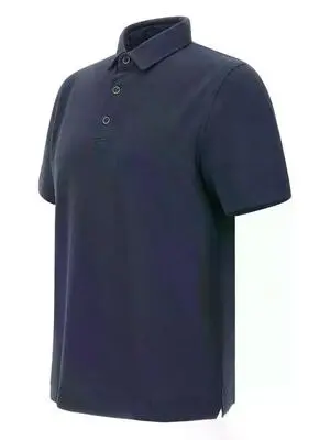 DIKTAT Short-sleeve Button Polo Shirt - Blue