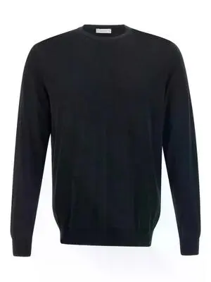 DIKTAT Crew-neck Cotton Sweater - Black