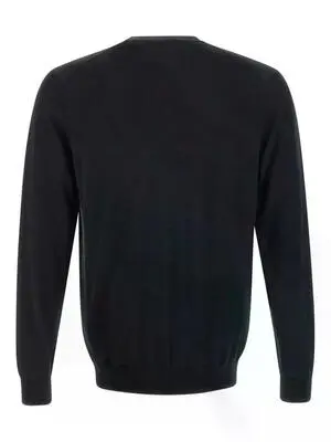 DIKTAT Crew-neck Cotton Sweater - Black