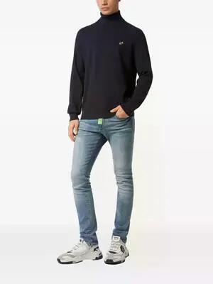 Philipp Plein Logo-patch Turtleneck Sweater - Black