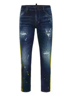 Philipp Plein Distressed Straight-leg Jeans