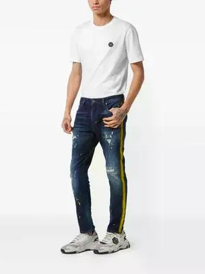 Philipp Plein Distressed Straight-leg Jeans