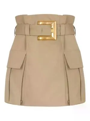 Balmain Mini Gabardine Skirt