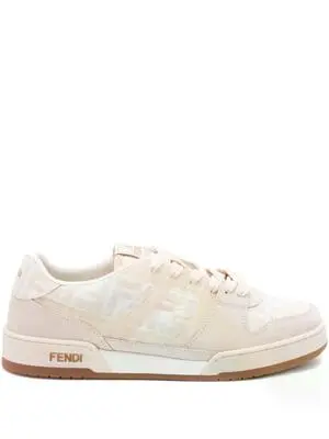 Fendi Match Suede Sneakers - Neutrals