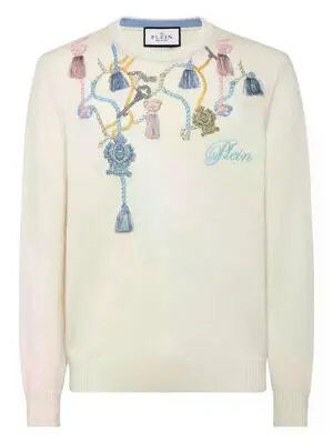 Philipp Plein Cotton Sweater - Neutrals