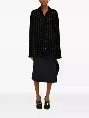 FERRAGAMO Devoré-effect Velvet Shirt