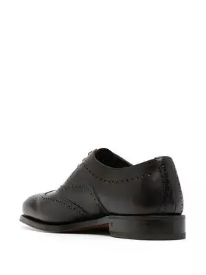 FERRAGAMO Dark Calf Leather Oxford Shoes
