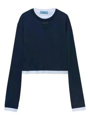 Prada Long-sleeve Crew-neck T-shirt