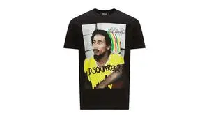 Dsquared2 Cool Fit Bob Marley Logo T-shirt - Black