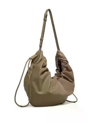 Marni Leather Scrunchie Shoulder Bag - Brown