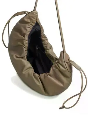 Marni Leather Scrunchie Shoulder Bag - Brown