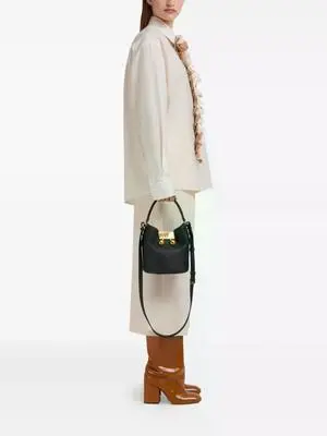 Marni Trunkaroo Pebbled-leather Bucket Bag - Black