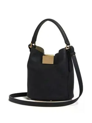 Marni Trunkaroo Pebbled-leather Bucket Bag - Black