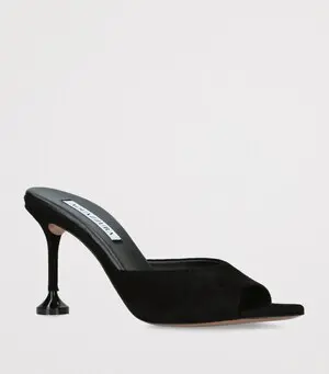 AQUAZZURA Bisous 85 Suede Mules
