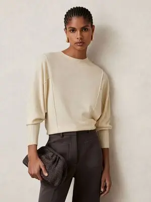 REISS Wool-blend Batwing Jumper With Cashmere