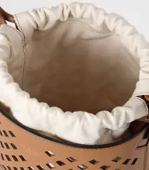 Mulberry Leather Perforated Bucket Bag
