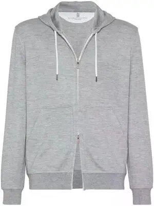 Brunello Cucinelli Drawstring Hooded Cardigan