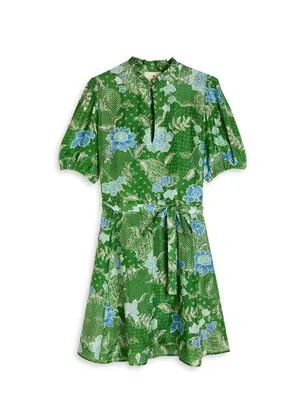 Hannah Artwear Gaia Printed Silk Mini Dress