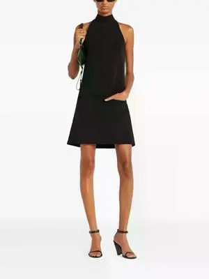 COURREGES High-neck Sleeveless Dress - Black