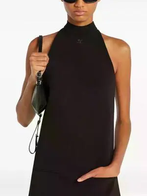 COURREGES High-neck Sleeveless Dress - Black