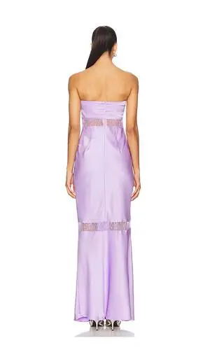 RUNAWAY THE LABEL Melrose Strapless Maxi Dress - Purple