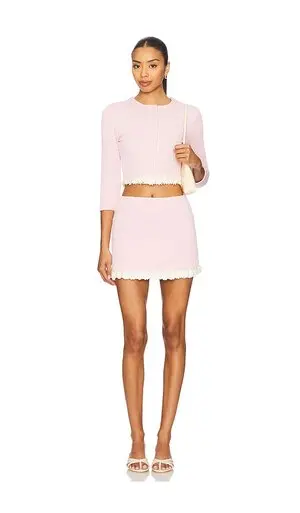 Devon Windsor Harlan Cropped Jacket - Pink