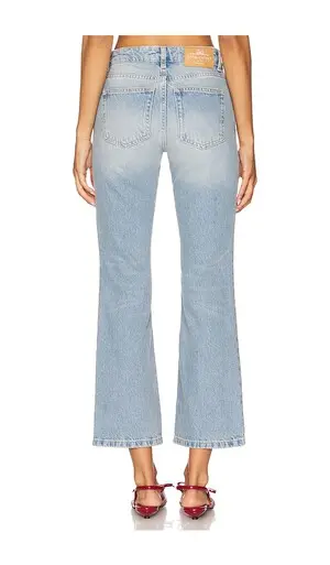 LoveShackFancy Sami Pant Light Wash Cropped Jeans
