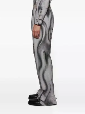 CASELLA MEYER Pleated Swirl-print Trousers