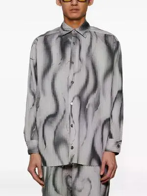 CASELLA MEYER Pleated Print Shirt