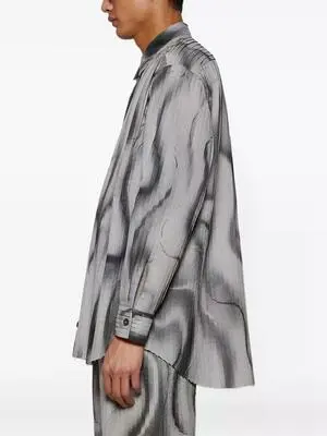 CASELLA MEYER Pleated Print Shirt